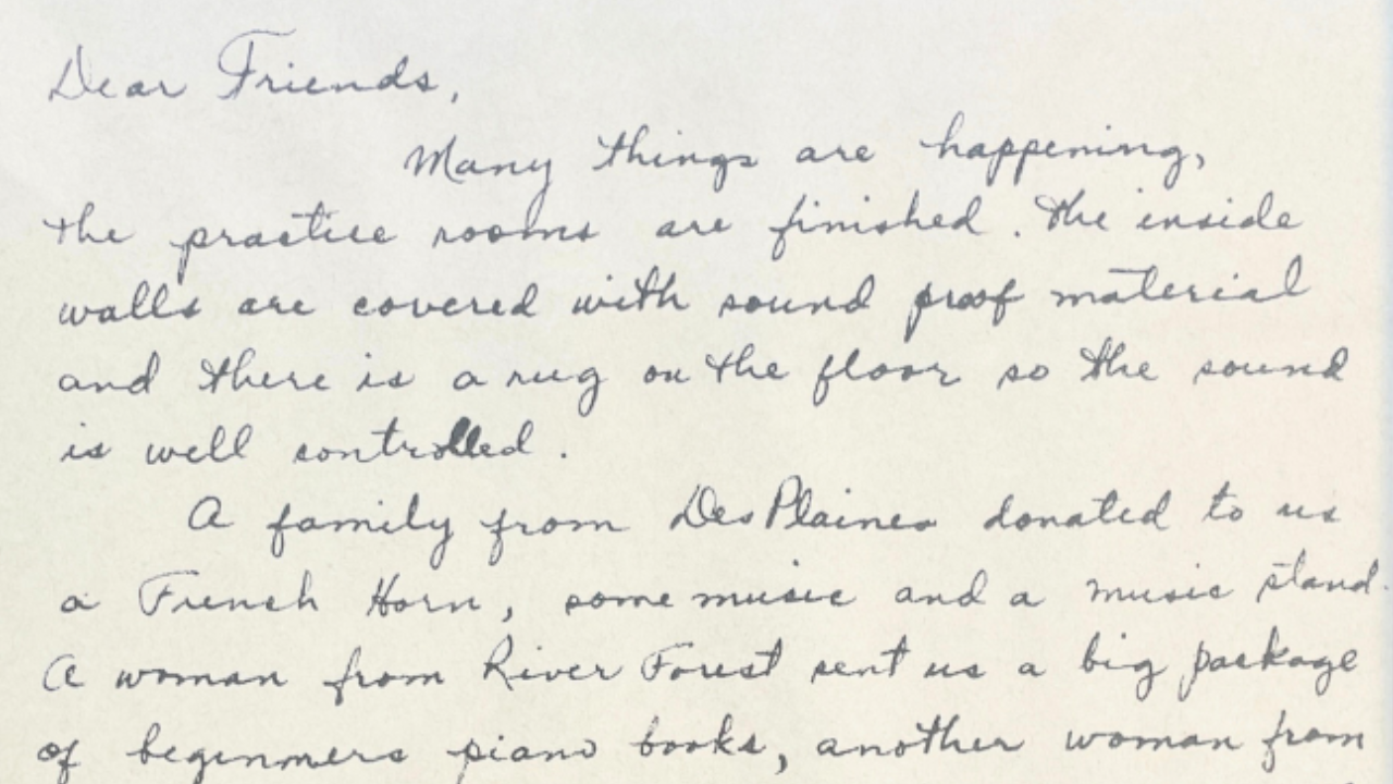 Rita's Letter to the Community - The People's Music School